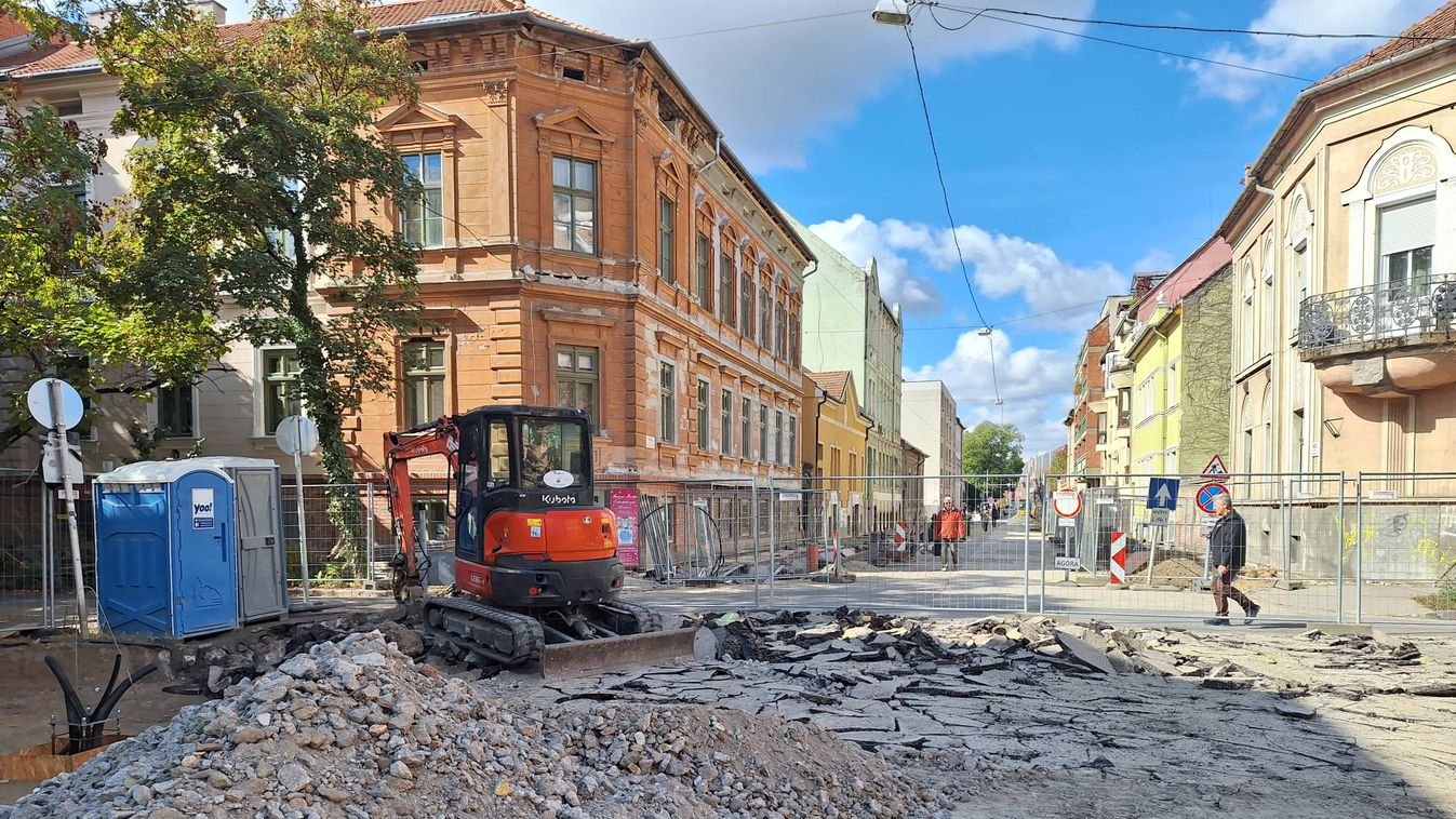 A Gogol utca Szegeden teljesen megújul, már látszik a végeredmény