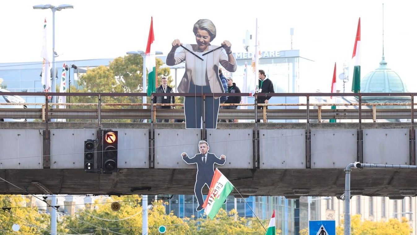 Ursula von der Leyen bábja Magyar Péter